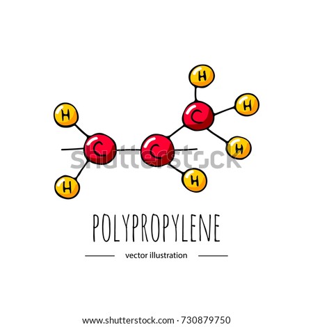 Hand Drawn Doodle Polypropylene Chemical Formula Stock Vector (Royalty ...