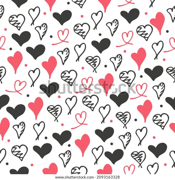 Hand Drawn Doodle Red Black Outline Stock Vector (Royalty Free ...