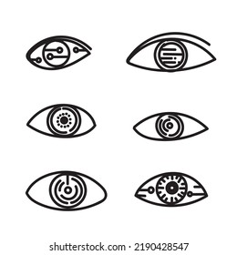 Hand Drawn Doodle Robotic Eye Illustration Stock Vector (Royalty Free ...