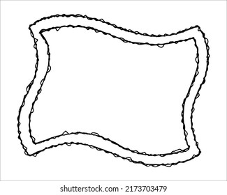 Hand Drawn Doodle Style Frame Stock Vector (Royalty Free) 2173703479 ...