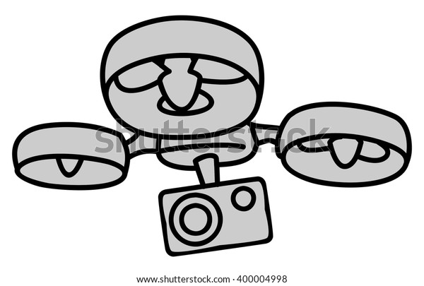 Hand Drawn Drone Stock Vector (Royalty Free) 400004998 | Shutterstock