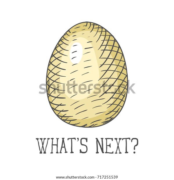 Hand Drawn Egg Text Whats Vector Stock Vector (Royalty Free) 717251539 ...