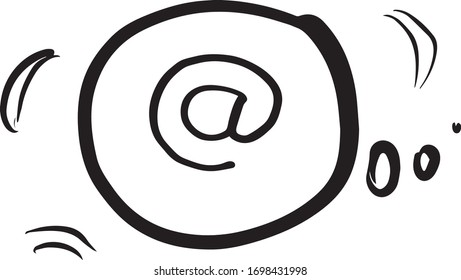 Hand Drawn Email Vector Icon Stock Vector (Royalty Free) 1698431998 ...