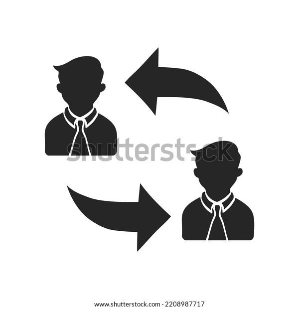 Hand Drawn Employee Rotation Vector Illustration Stock Vector (Royalty ...