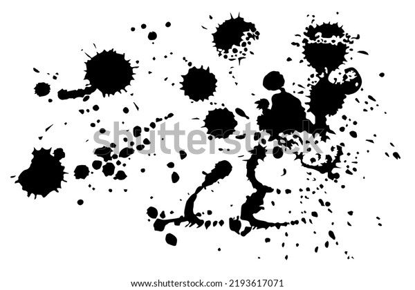 Hand Drawn Expressive Abstract Black Ink Stock Vector (Royalty Free ...