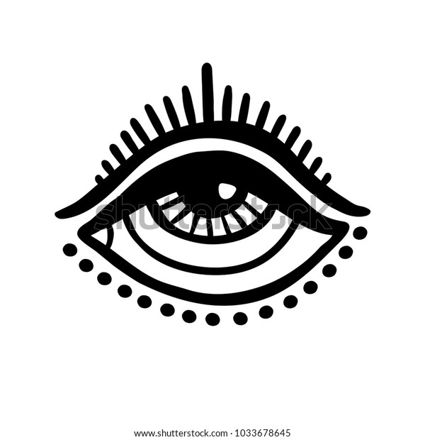 Hand Drawn Eye Doodle Style Tattoo Stock Vector (Royalty Free ...