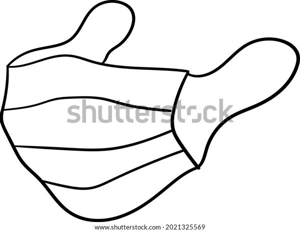 Hand Drawn Face Mask Illustration Stock Vector (Royalty Free ...
