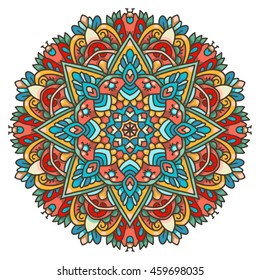 Hand Drawn Fantasy Abstract Background Mandala Stock Vector (Royalty ...