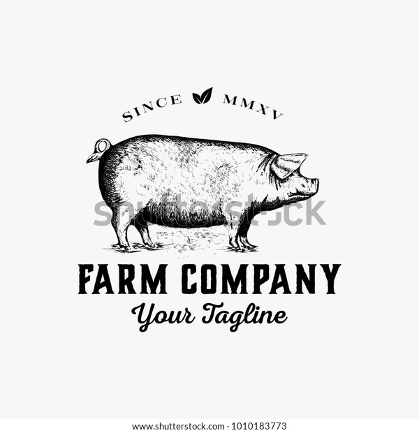 Hand Drawn Farm Logo Design Vector Stock Vector (Royalty Free ...
