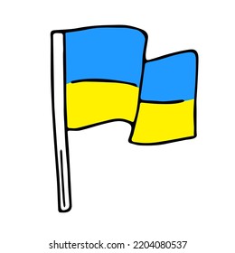 Hand Drawn Flag Doodle Style Ukraine Stock Vector (Royalty Free ...