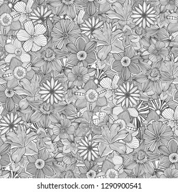 Hand Drawn Floral Wallpaper Set Different Stock Vector (Royalty Free ...