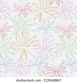 Hand Drawn Floral Wallpaper Vector Pattern Stock Vector (Royalty Free ...