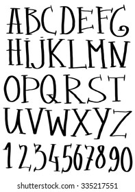 Hand Drawn Font Stock Vector (Royalty Free) 335217551 | Shutterstock