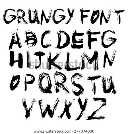 Hand Drawn Font Made By Sloppy Stockvektor (Royaltyfri) 277374830 ...