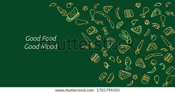 Hand Drawn Food Doodle Set Illustration Stock Vector (Royalty Free ...