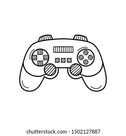 Hand Drawn Game Joystick Isolated On Stock Vector (Royalty Free ...