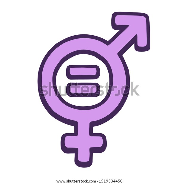 Hand Drawn Gender Equality Symbol Female Stock Vector (Royalty Free ...