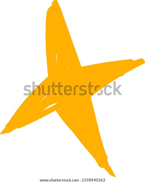 Hand Drawn Gold Star Vector Illustration Stock Vector (Royalty Free ...