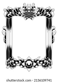 Hand Drawn Golden Engraving Border Stock Vector (Royalty Free ...