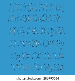 Hand Drawn Gradient Alphabet Gray Grunge Stock Vector (Royalty Free ...