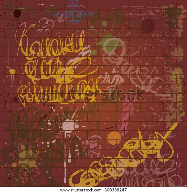 Hand Drawn Graffiti Background Stock Vector (Royalty Free) 300388247