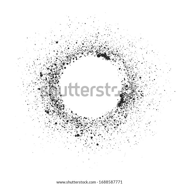 Hand Drawn Graffiti Round Paint Frame Stock Vector (Royalty Free ...