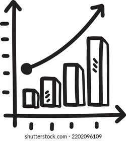 Hand Drawn Graph Illustration Isolated On Stock Vector (Royalty Free ...