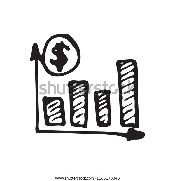 Hand Drawn Growth Chart Doodle Sketch Stock Vector (Royalty Free ...