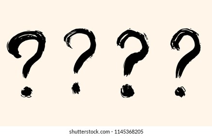 Hand Drawn Question Mark Set Stock Vector (Royalty Free) 1539807386