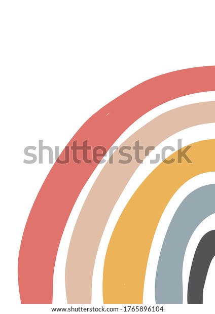 Hand Drawn Half Rainbow Modern Colors Stock Vector (Royalty Free ...
