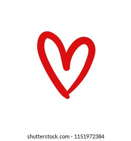 Hand Drawn Heart Love Expression Stock Vector (Royalty Free) 1151972384 ...