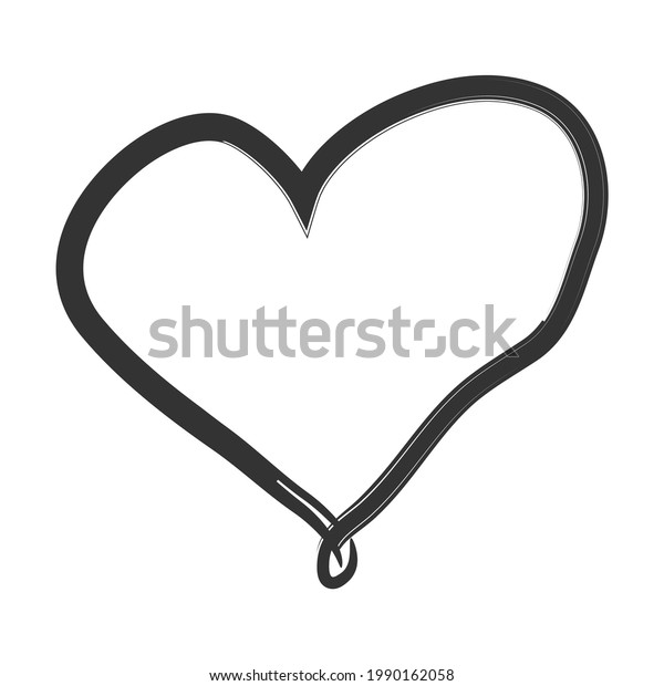 Hand Drawn Heart Hand Drawn Rough Stock Vector (Royalty Free ...