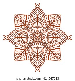 Hand Drawn Henna Design Vector Illustration: vector de stock (libre de ...