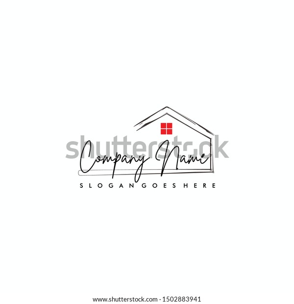 Hand Drawn Home Vector Logo Template Stock Vector (Royalty Free ...