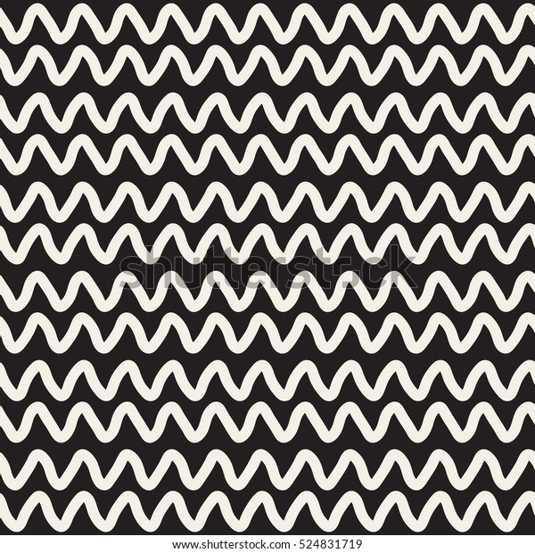 Hand Drawn Horizontal Zigzag Lines Abstract Stock Vector (Royalty Free ...