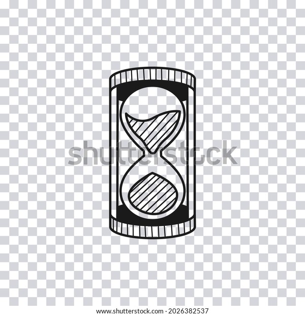 Hand Drawn Hourglass Isolated On Transparent Stock Vector (Royalty Free ...