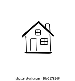 Hand Drawn House Icon House Vector Stock Vector (Royalty Free ...