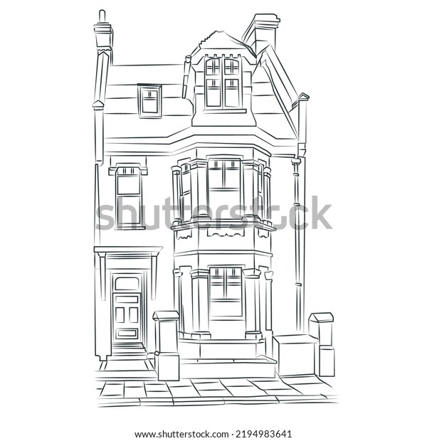 Hand Drawn House Vector Illustration Eps Stock Vector (Royalty Free ...