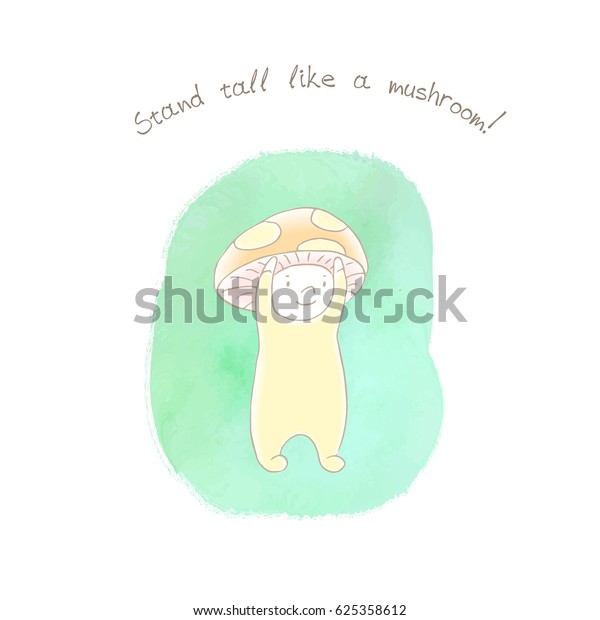 Hand Drawn Illustration Anthropomorphic Fly Amanita Stock Vector ...