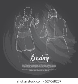 Hand Drawn Illustration Boxing Action On Stock Vector (Royalty Free ...