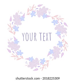Hand Drawn Illustration Round Frame Text Stock Vector (Royalty Free ...