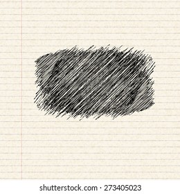 Hand Drawn Illustration Scribbles On Sheet Stock Vector (Royalty Free ...