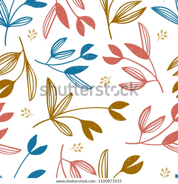 Hand Drawn Illustration Stylized Branch Abstract Stock Vector (Royalty ...
