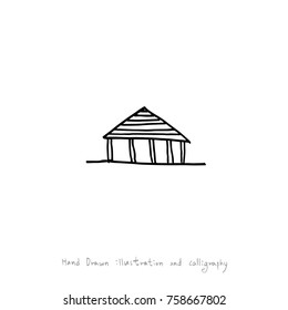 Rumah Kampong Malaysian Traditional House Stock Vector (Royalty Free ...
