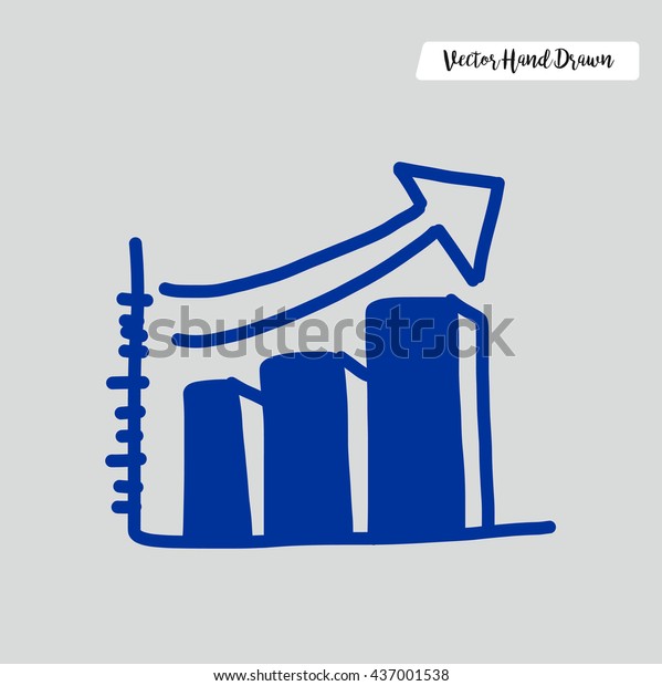 Hand Drawn Increase Diagram: vector de stock (libre de regalías ...