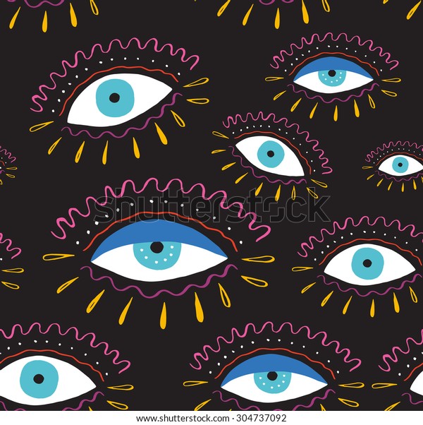 Hand Drawn Indian Aztec Tribal Eye Stock Vector (Royalty Free ...