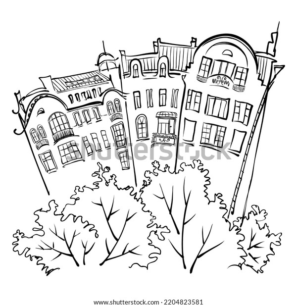 Hand Drawn Ink Line Art Sketch Stock Vector (Royalty Free) 2204823581 ...