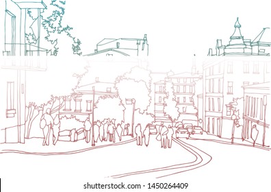 64,457 City Street Line Drawing Images, Stock Photos & Vectors ...
