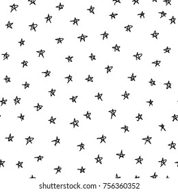 Cute Cartoon Star Pattern Hand Drawn Stock Vector (Royalty Free) 1322841986