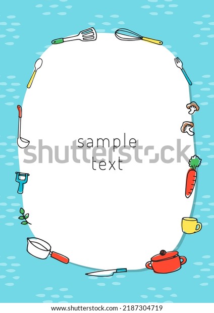 Hand Drawn Kitchen Tools Frame Stock Vector (Royalty Free) 2187304719 ...